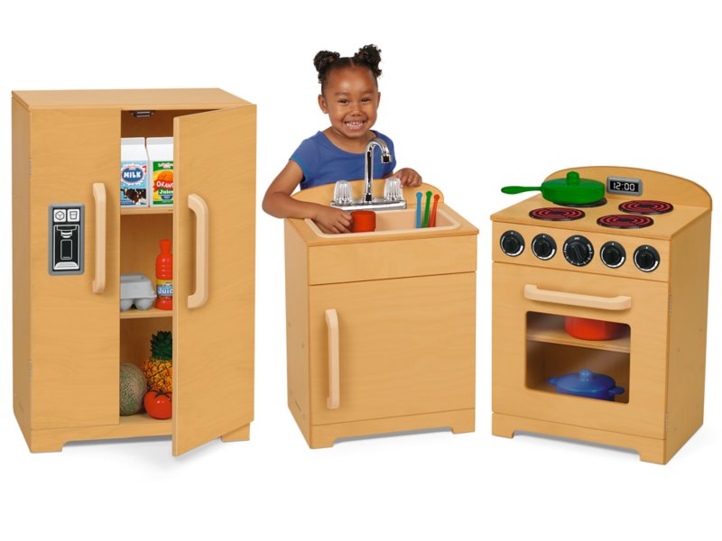 Toddler Hardwood Kitchen Set at Lakeshore Learning