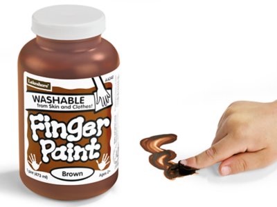 Washable Fingerpaint - Pint - Brown at Lakeshore Learning