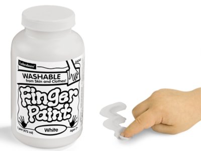 Washable Fingerpaint - Pint - White at Lakeshore Learning