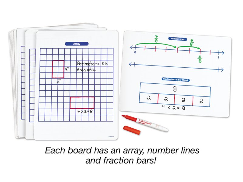Building Math Skills Write & Wipe Boards - Gr. 3-5 - Set of 30 at ...