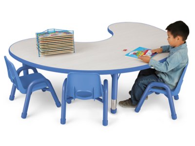 Kids Colors™ Adjustable Group Table - 48" x 72" - Low - Blue at ...
