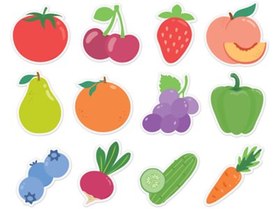 Farmers Market Fruits and Veggies Accents at Lakeshore Learning