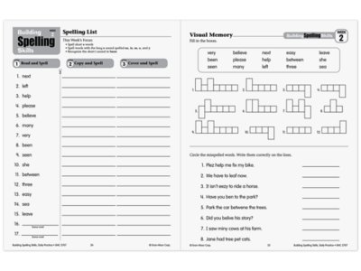 Building Spelling Skills Workbook - Gr. 3 at Lakeshore Learning
