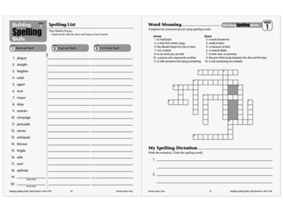 Building Spelling Skills Workbook - Gr. 6 at Lakeshore Learning