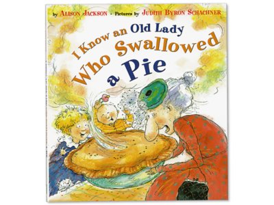I Know an Old Lady Who Swallowed a Pie Hardcover Book at Lakeshore Learning