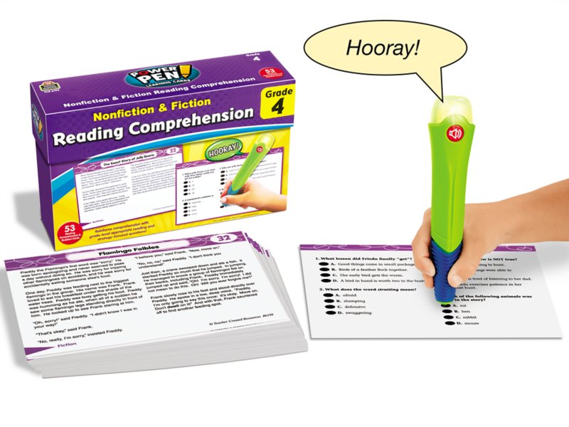 Power Pen!® Reading Comprehension Quiz Cards - Gr. 4 at Lakeshore Learning