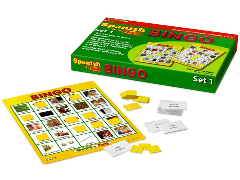 Spanish in a Flash Bingo at Lakeshore Learning