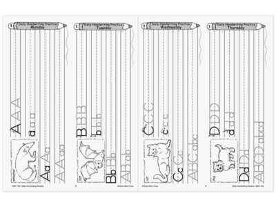 Traditional Manuscript Daily Handwriting Practice Workbook at Lakeshore ...