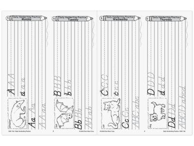 Modern Manuscript Daily Handwriting Practice Workbook at Lakeshore Learning