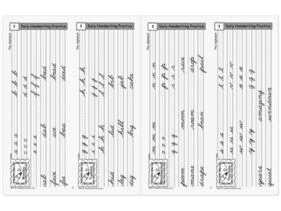 Traditional Cursive Daily Handwriting Practice Workbook at Lakeshore ...