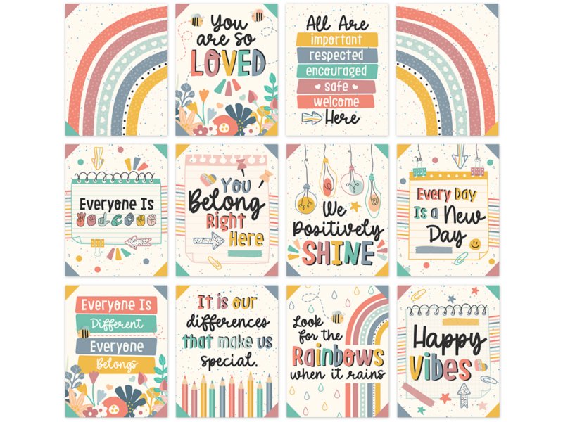 We Belong Motivational Mini Poster Set at Lakeshore Learning