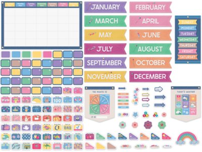 Crafty and Cool Calendar Bulletin Board Set at Lakeshore Learning