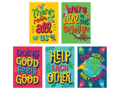 One World Motivational Poster Pack at Lakeshore Learning