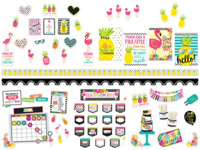 Simply Stylish Tropical Classroom Jobs Bulletin Board Set at Lakeshore ...