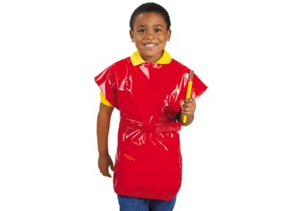 Super-Lightweight Adjustable Vinyl Paint Apron - Red at Lakeshore Learning
