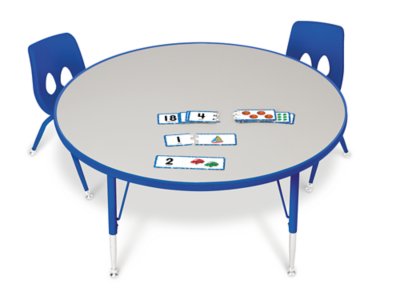 Rainbow Adjustable Round Table - 42" Diameter - Blue at Lakeshore Learning