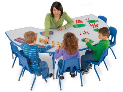 Rainbow Adjustable Group Table - 36" x 72" - Low - Red at Lakeshore ...