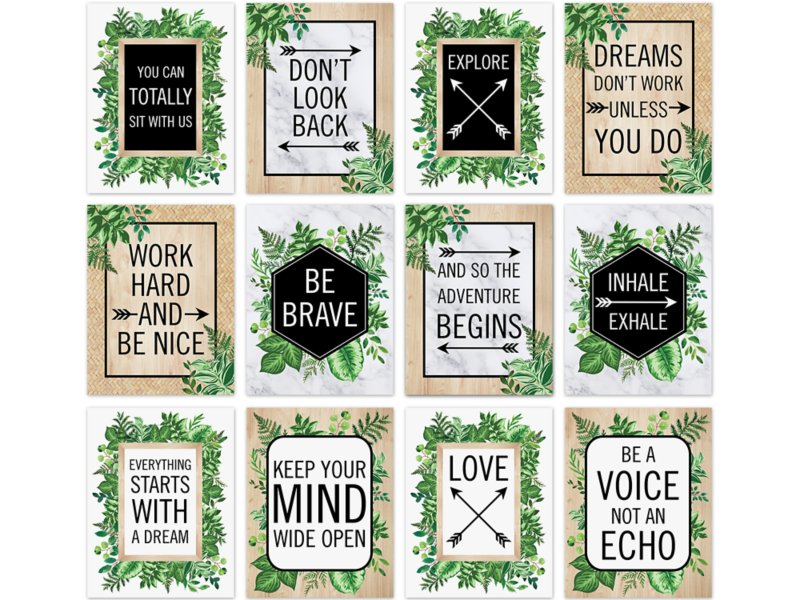 Simply Boho Motivational Mini Poster Pack at Lakeshore Learning