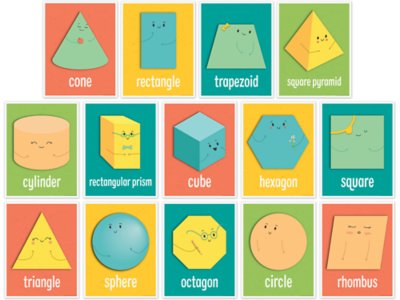 Friendly Shapes Mini Poster Pack at Lakeshore Learning