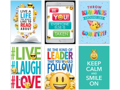 Emoji Fun Motivational Poster Pack at Lakeshore Learning