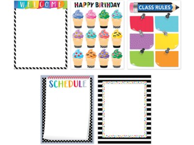 Bold & Bright Classroom Essentials Poster Pack at Lakeshore Learning