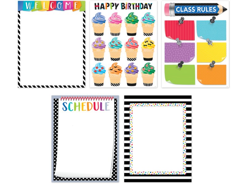 Bold & Bright Classroom Essentials Poster Pack at Lakeshore Learning
