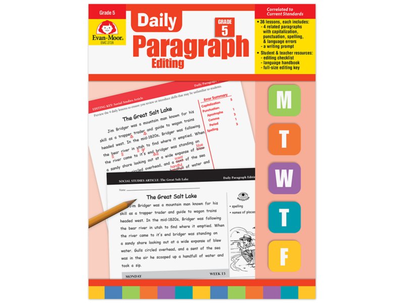 Daily Paragraph Editing Workbook - Gr. 5 at Lakeshore Learning