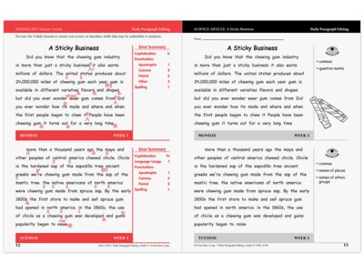 Daily Paragraph Editing Workbook - Gr. 6 at Lakeshore Learning