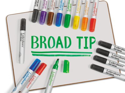 Write & Wipe Broad-Tip Markers at Lakeshore Learning