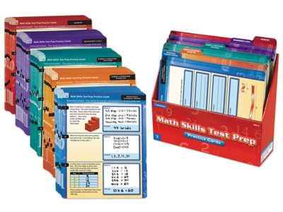 Math Skills Test Prep Practice Cards - Gr. 4 at Lakeshore Learning