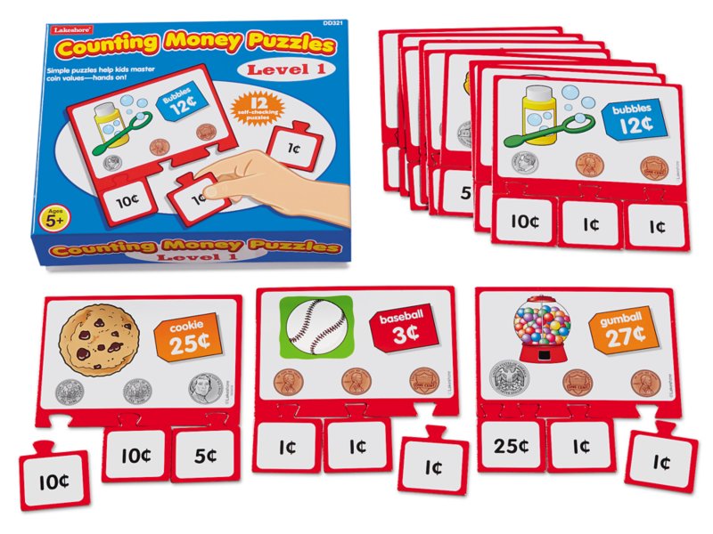Counting Money Puzzles - Level 1 at Lakeshore Learning