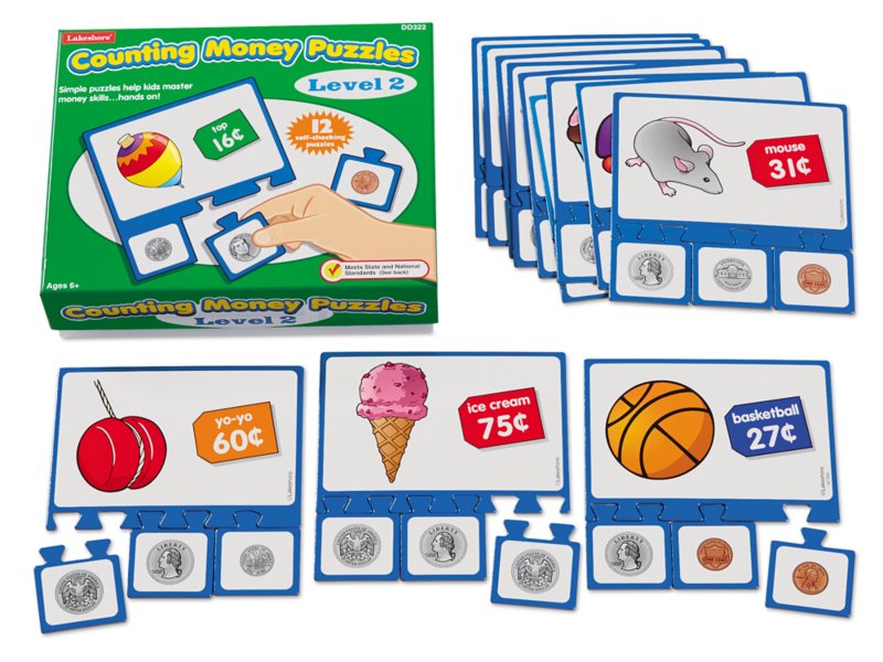Counting Money Puzzles - Level 2 at Lakeshore Learning