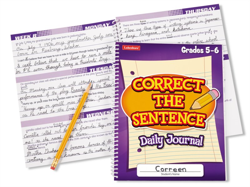Correct the Sentence! Daily Journal - Gr. 5-6 at Lakeshore Learning