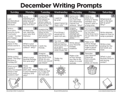 December Writing Prompts | Journal Prompts | Lakeshore®