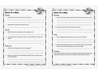 Daily Geography Practice Workbook - Gr. 5 at Lakeshore Learning