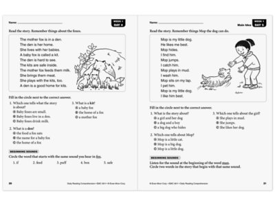 Daily Reading Comprehension Activities Workbook - Gr. 1 at Lakeshore ...