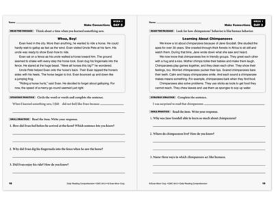 Daily Reading Comprehension Activities Workbook - Gr. 3 at Lakeshore ...
