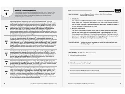 Daily Reading Comprehension Activities Workbook - Gr. 4 at Lakeshore ...