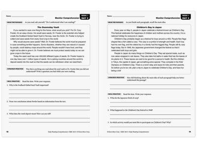 Daily Reading Comprehension Activities Workbook - Gr. 4 at Lakeshore ...