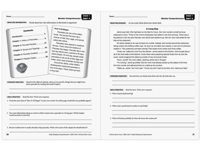 Daily Reading Comprehension Activities Workbook - Gr. 5 at Lakeshore ...