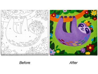 Smiley Sloth Paint-By-Number Masterpiece Kit at Lakeshore Learning