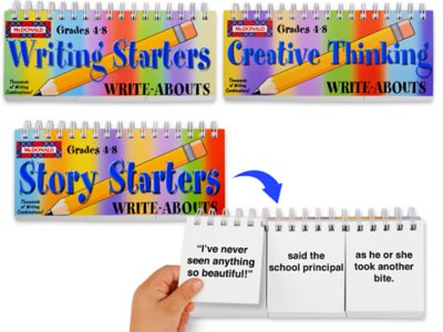 Let’s Get Writing! Story Starters Flip Book - Gr. 4-8 at Lakeshore Learning