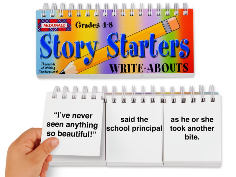 Let’s Get Writing! Story Starters Flip Book - Gr. 4-8 at Lakeshore Learning