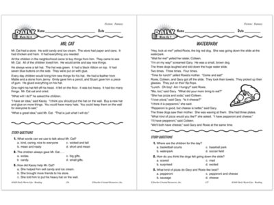 Reading Daily Warm-Ups Workbook - Gr. 2 at Lakeshore Learning