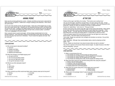 Reading Daily Warm-Ups Workbook - Gr. 3 at Lakeshore Learning