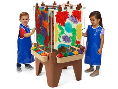 Toddler Indoor/Outdoor Painting Center for 4 - Natural Colors at ...