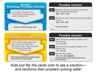 Mastering Multistep Problem Solving Cards - Gr. 2 at Lakeshore Learning