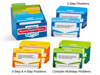 Mastering Multistep Problem Solving Cards - Gr. 5 at Lakeshore Learning