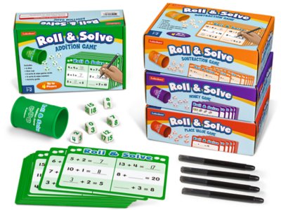 Roll & Solve Math Games - Complete Set at Lakeshore Learning