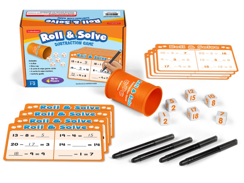 Roll & Solve Subtraction Game at Lakeshore Learning